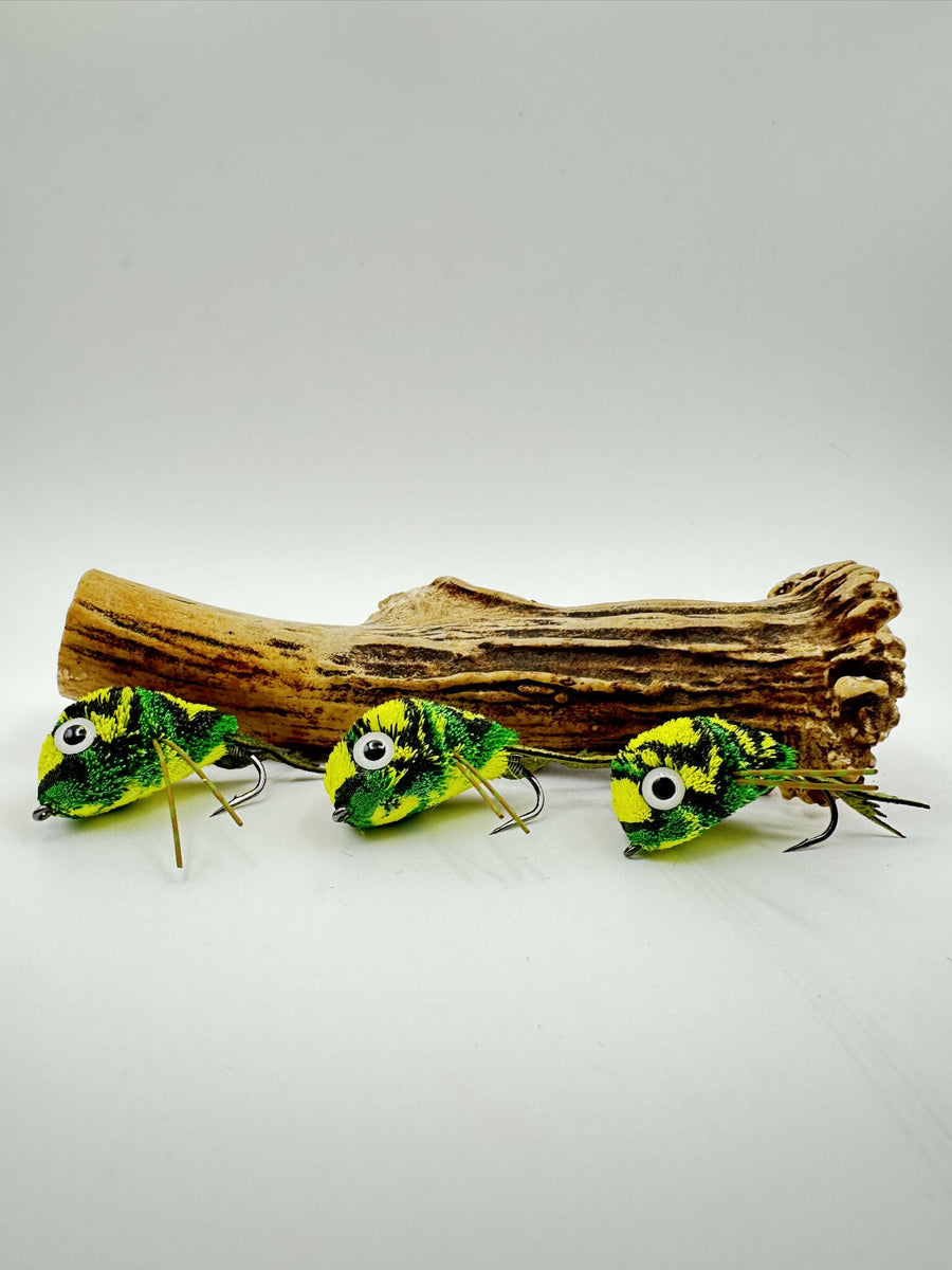 Deer Hair Diving Frogs-Set of 3 - Little Egypt Fly Co - Bass Flies ...